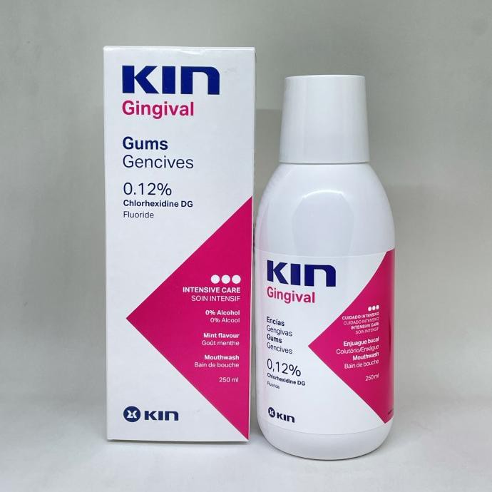 Jual KIN Gingival mouthwash (alcohol 0%) obat kumur 250ml | Shopee ...
