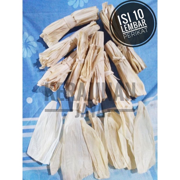 Jual bahan kerajinan dari kulit jagung isi 10 lembar / perikat klobot ...