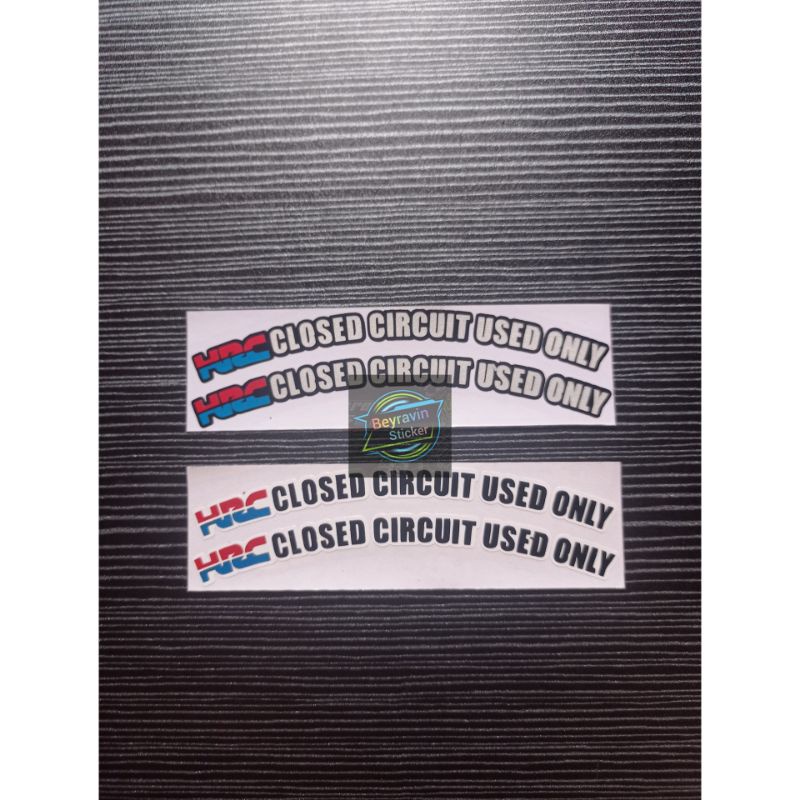 Jual Sticker velg hrc closed circuit used only cutting | Shopee Indonesia