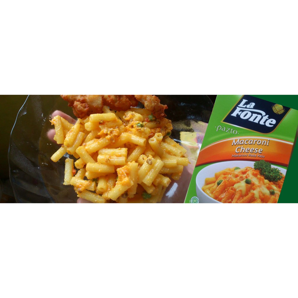 Jual La Fonte Makaroni Instant Macaroni Chicken Mushroom & with Cheese ...