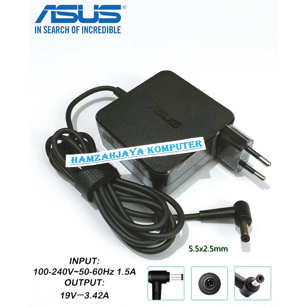 Jual Adaptor Charger casan Laptop ASUS ADP-65DW A, ADP-65DW C, AD887320 AD887320 19v 3.42a 5.5x2 ...