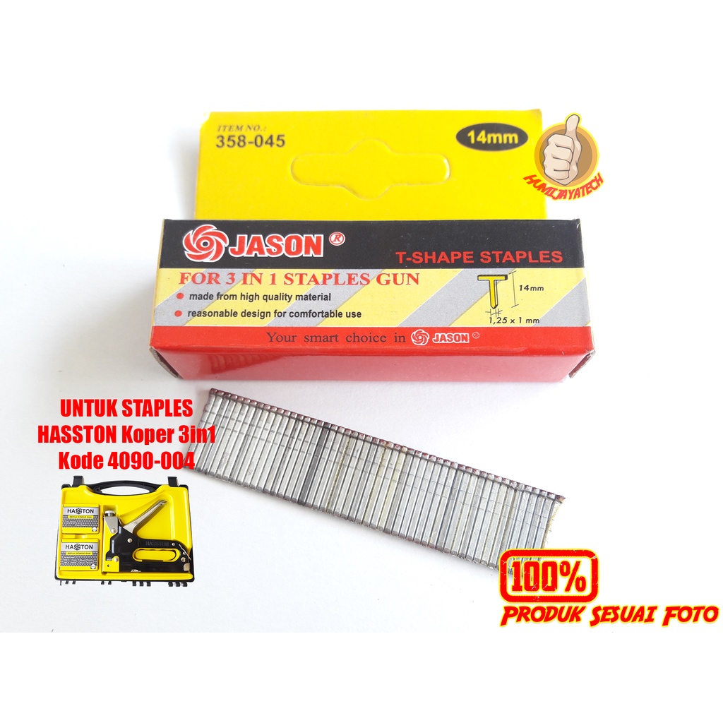 Jual Isi Staples Tembak Model Paku 14mm Jason / Isi Staples Tembak T ...