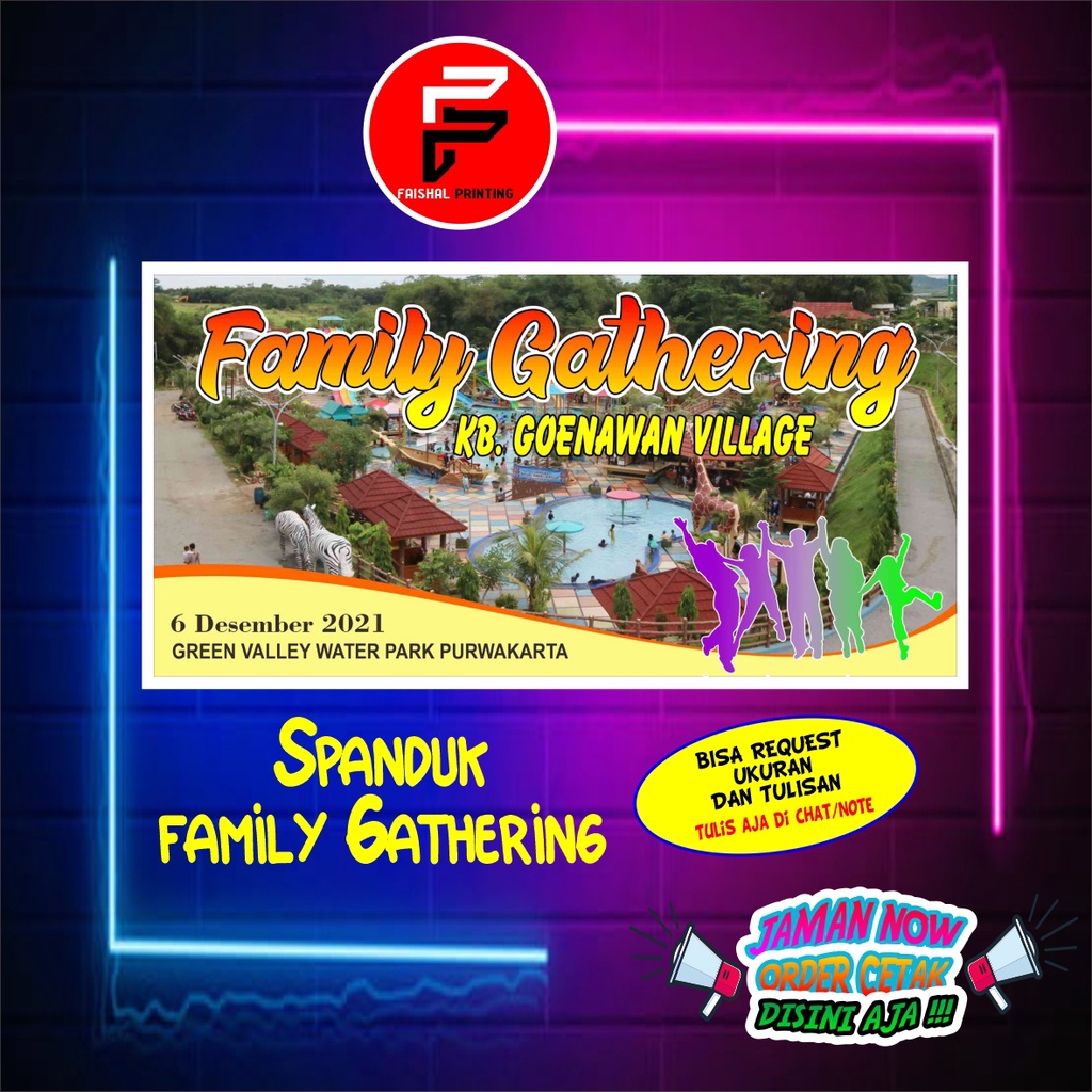 Jual Spanduk Banner Family Gathering Ukuran 2 x 1 meter | Shopee Indonesia