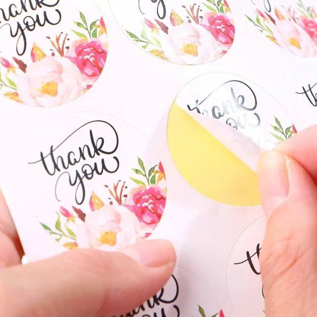 Jual Stiker Thank You ThankYou Sticker Bulat Round Souvenir Aksesoris ...