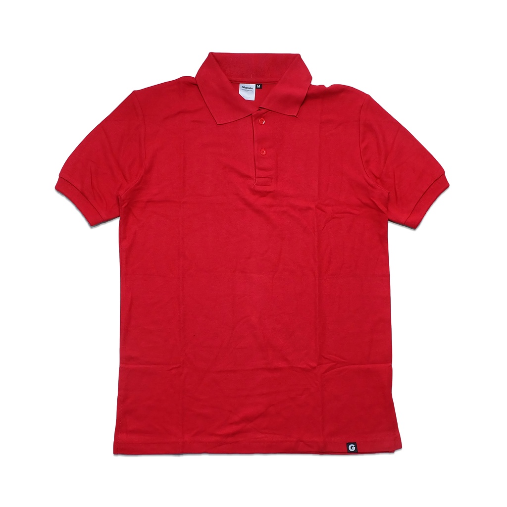 Jual Gilapolos Kaos Kerah Polo Cotton CVC Pique Knit 24s Polo Merah ...