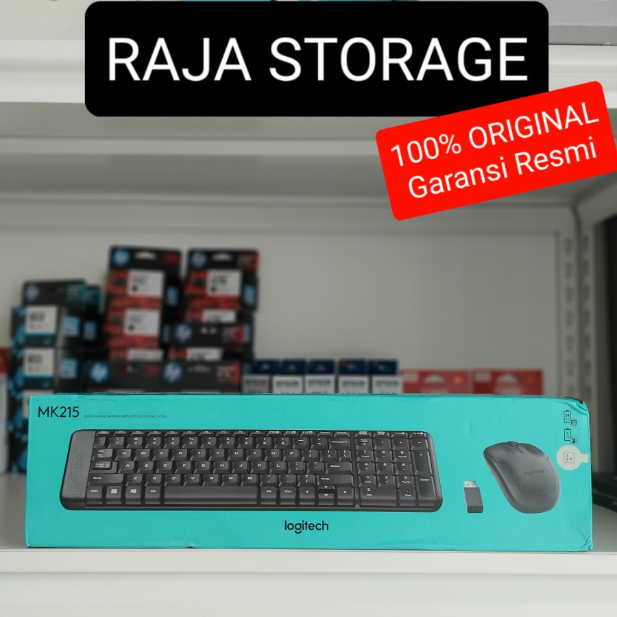 Jual Logitech Mk215 Wireless Combo Keyboard Mouse Black Shopee Indonesia