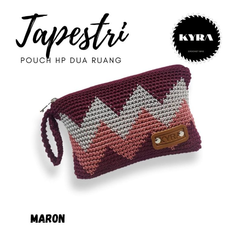 Jual Larist - Dompet Pouch Rajut Serbaguna Tapestri by Kyra 2 ruang ...