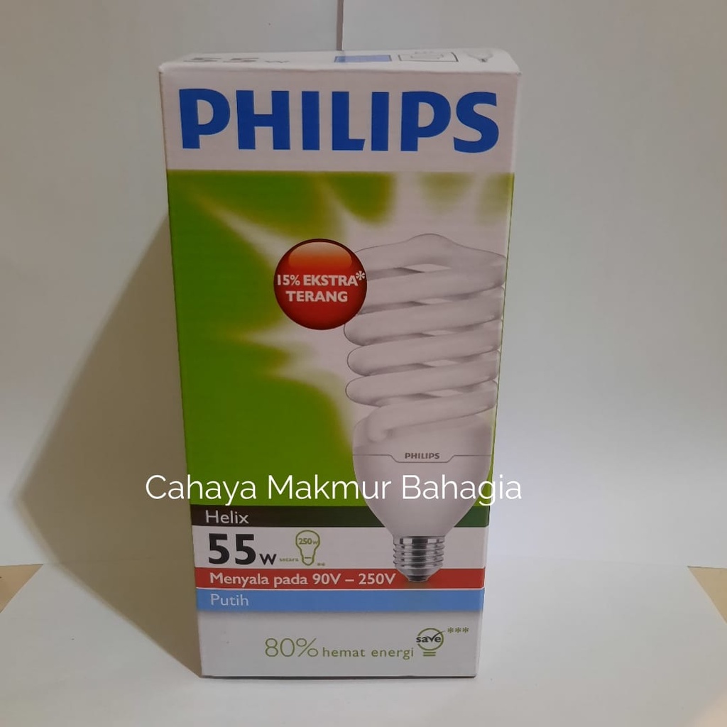 Jual Lampu Philips Helix 55 Watt Putih Cool Daylight 6500K | Shopee Indonesia