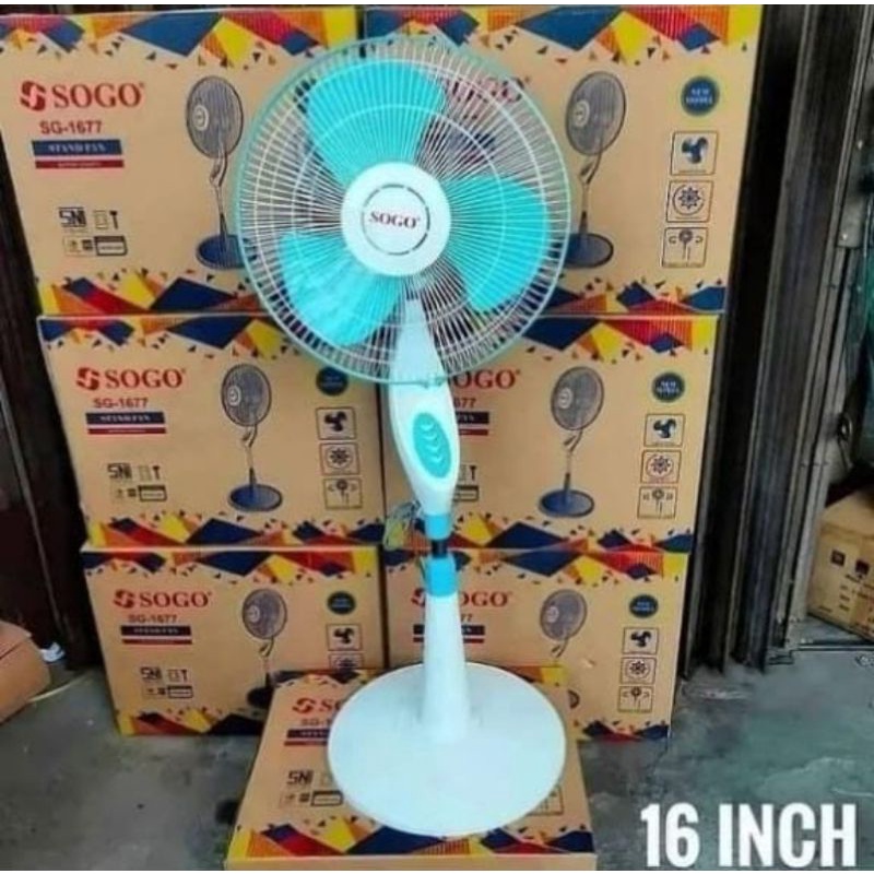 Jual Stand Fan / Kipas Angin Berdiri Sogo 1677 ukuran 16 inch | Shopee ...