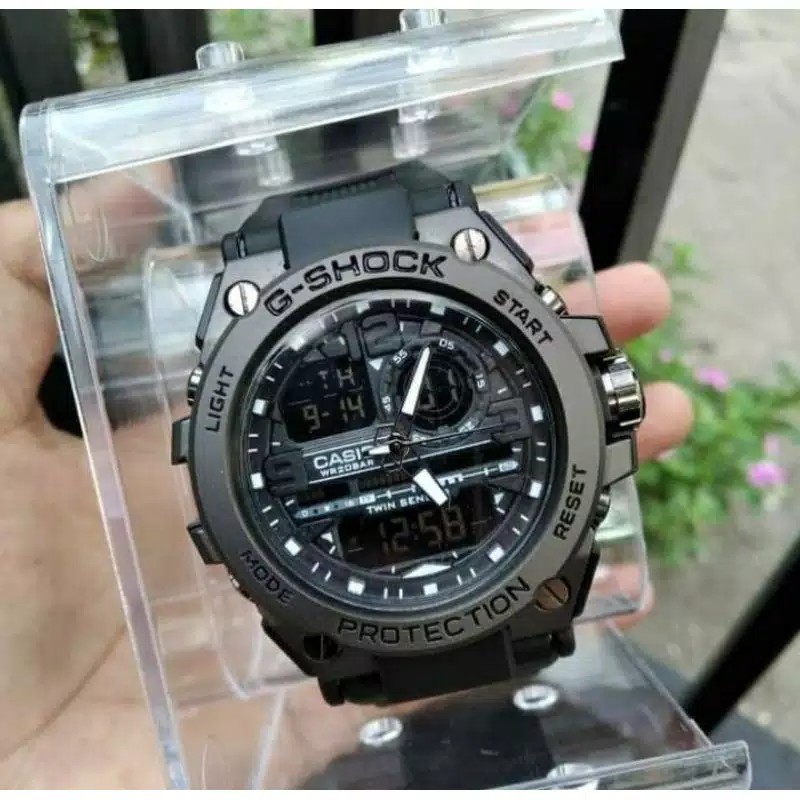 Jual H001 || JAM TANGAN PRIA CASIO G SHOCK BESI ANTI AIR ANALOG DAN ...