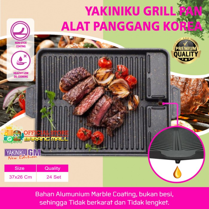 Jual TURUN HARGA ALAT PANGGANG SEHAT SUGO GRILL PAN Bbq square GRIL ...