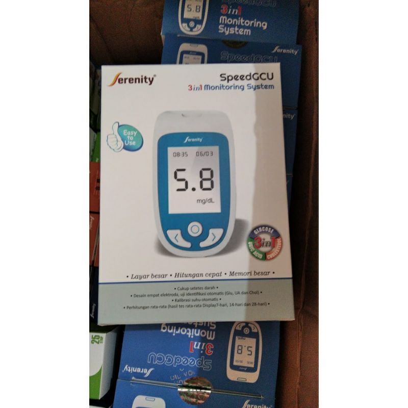 Jual GCU Serenity 3in1 Monitoring System Speed / Alat Cek Gula Darah ...