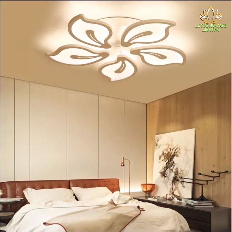 Jual LAMPU PLAFON MODERN LED 3 WARNA MODEL AM9132-5 BENTUK BUNGA TULIP ...