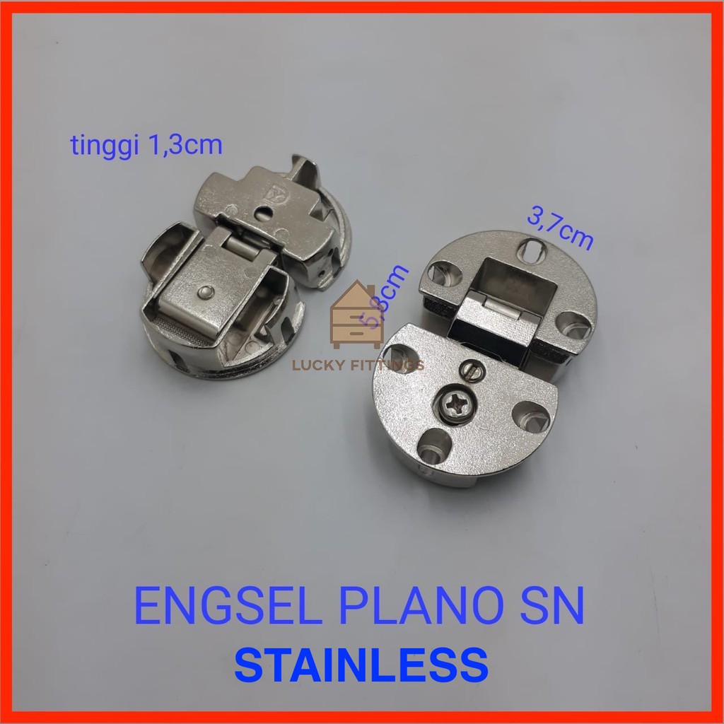 Jual Engsel Plano STAINLESS Flap Hinges Meja Lipat / Mesin Jahit Bulat ...