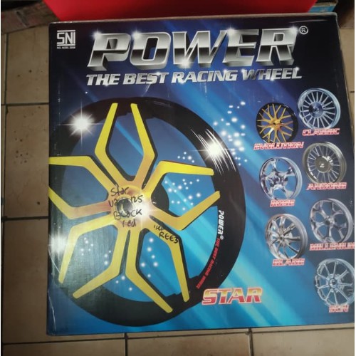 Jual Velg Power Vario110 STAR Black-Gold Ukuran 215-250 | Shopee Indonesia