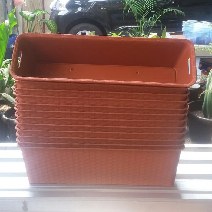 Jual POT TANAMAN PANJANG 60CM - CJP POT BUNGA PANJANG 60 CM MERAH BATA ...