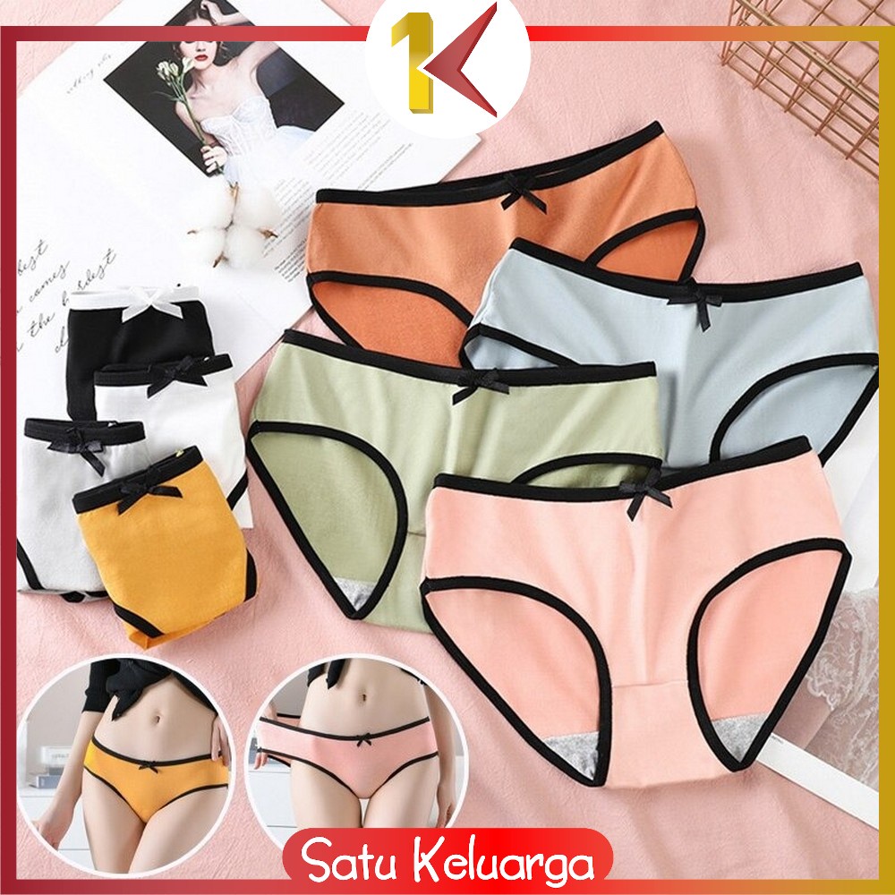 Jual SK-P81 Celana Dalam Wanita Katun Pita List Hitam / CD Wanita Sexy ...