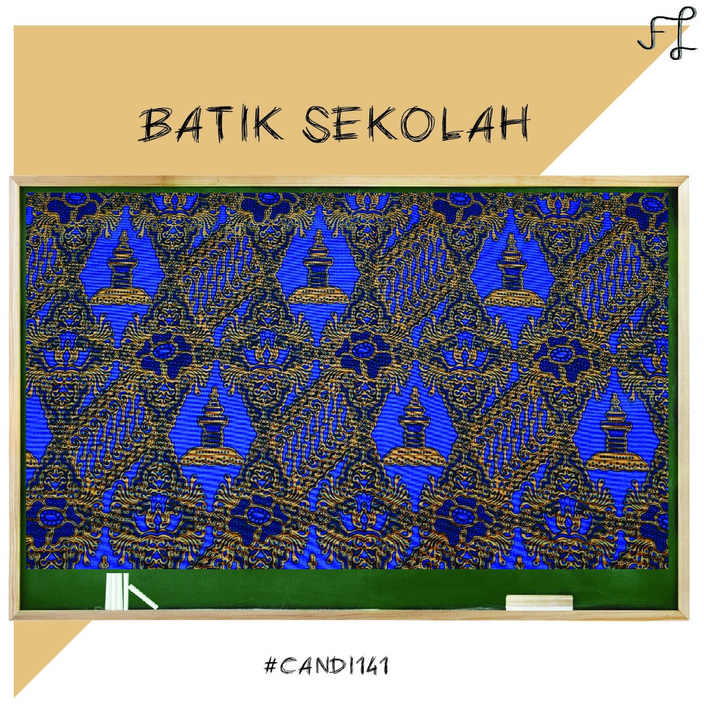 Jual Kain Batik Sekolah Motif Candi #141 | Shopee Indonesia