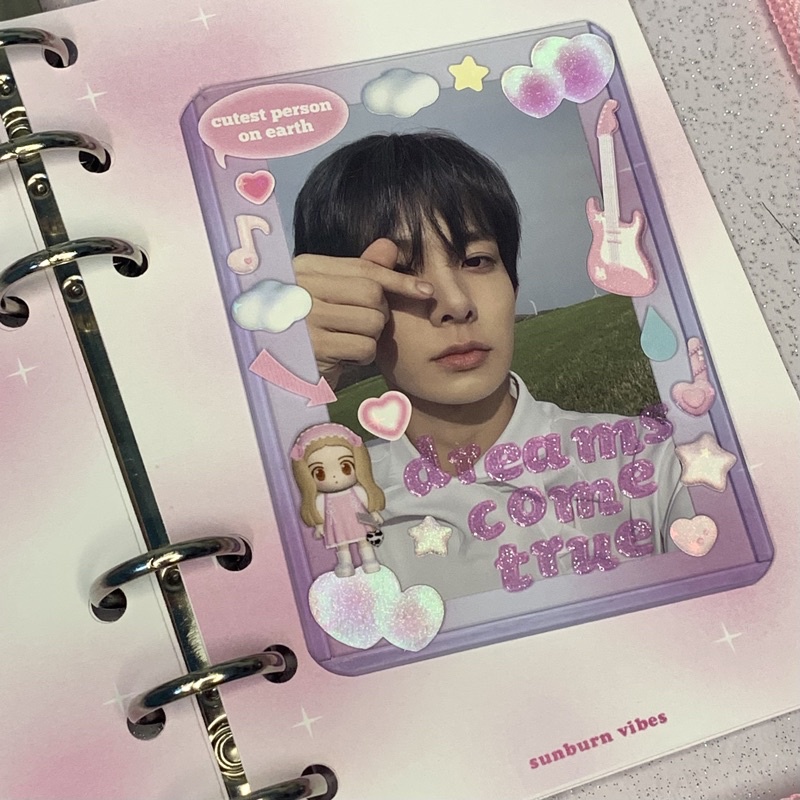 Jual ready stock deco photocard toploader decorated with korean sticker ...