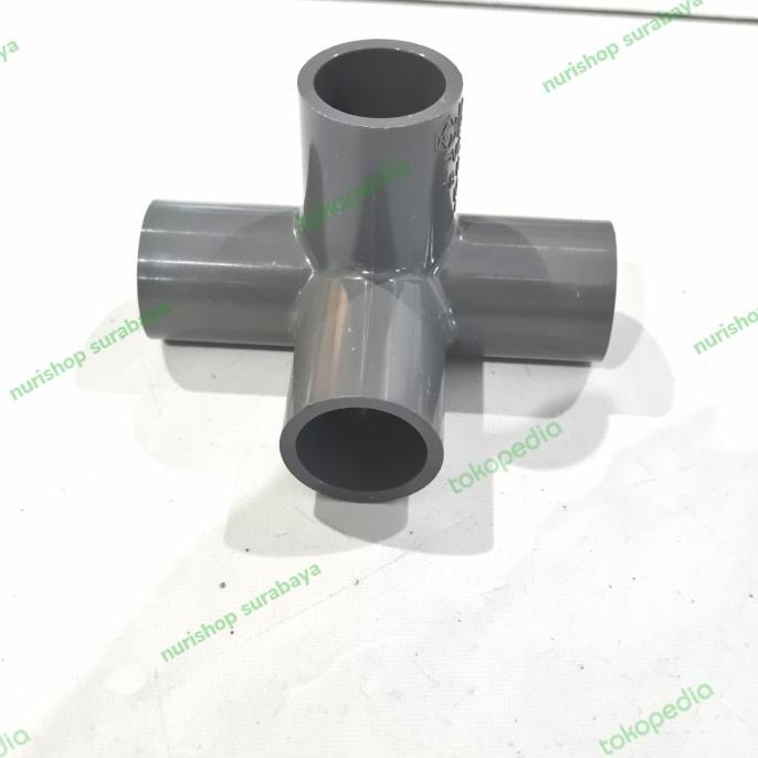 Jual best seller] Tee pipa 4 way ukuran 3/4 / T pipa / Tee cabang 4 pvc 3/4" aw | Shopee Indonesia