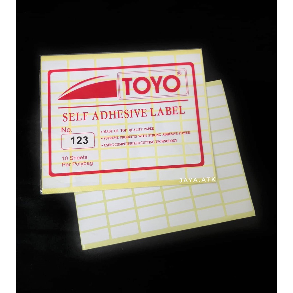 Jual STICKER LABEL NAMA PUTIH 123 KECIL 11 X 30 MM ISI 10 LBR STIKER ...