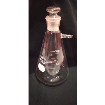 Jual Filtering flask 1000 ml / Erlenmeyer pipa samping 1000 ml with ...