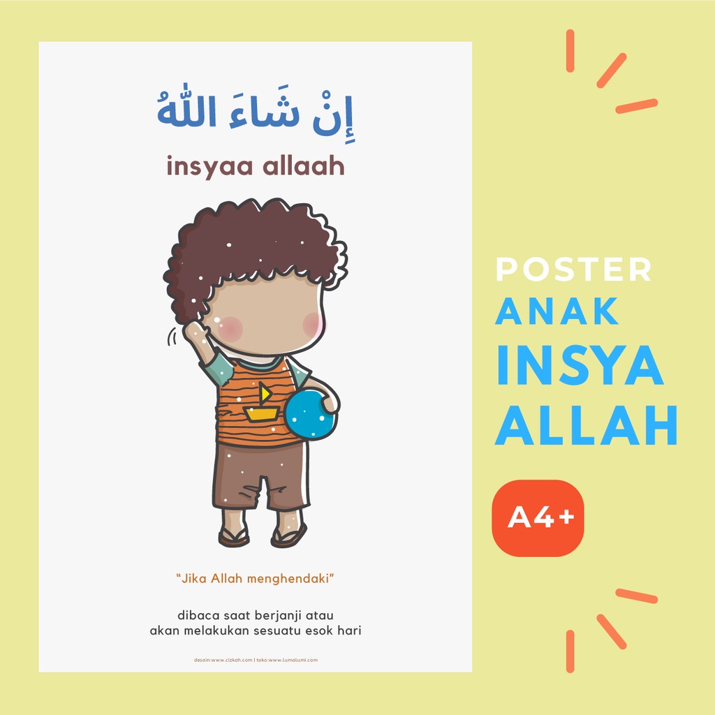 Jual POSTER MONO KALIMAT THOYYIBAH FACELESS UKURAN A3 dan A4 | MAINAN ...