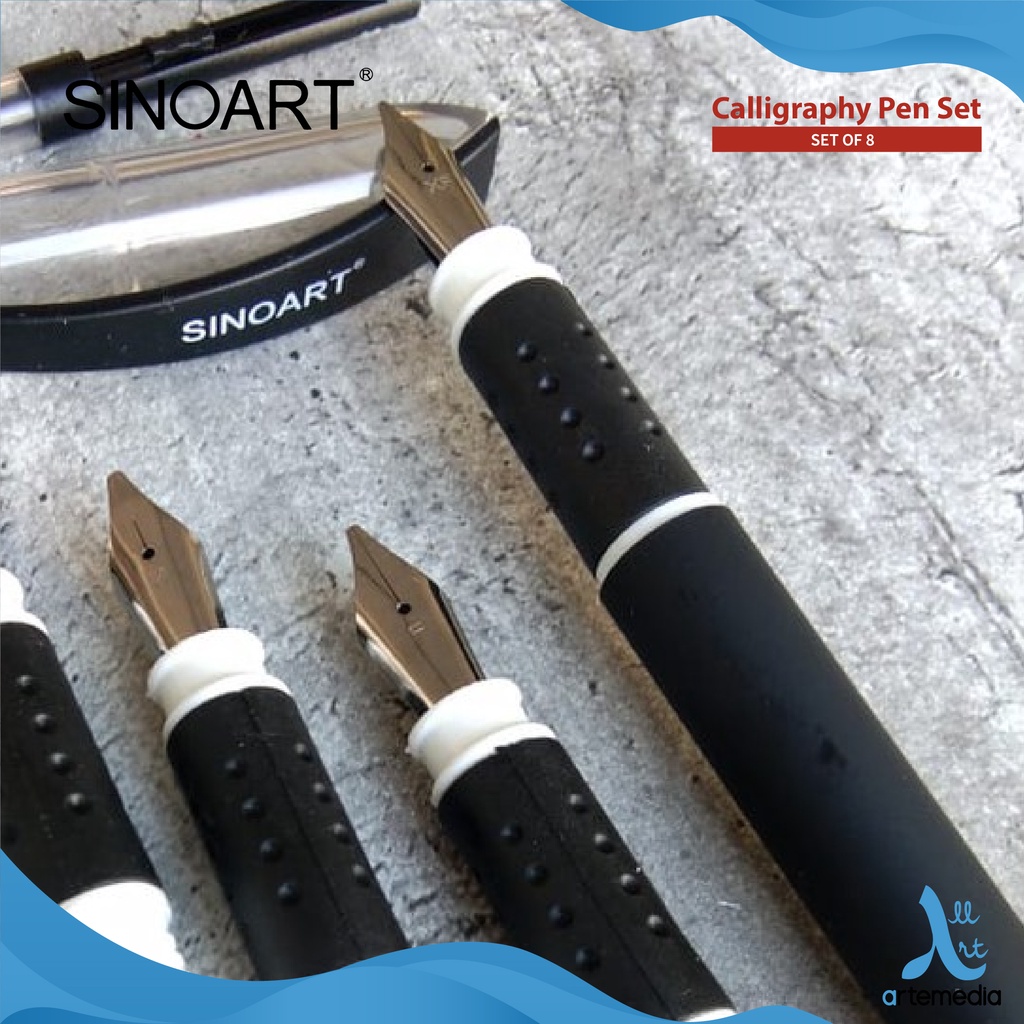 Jual Sinoart Calligraphy Pen Set 8 pcs | Calligraphy Fountain Pen, Pena ...