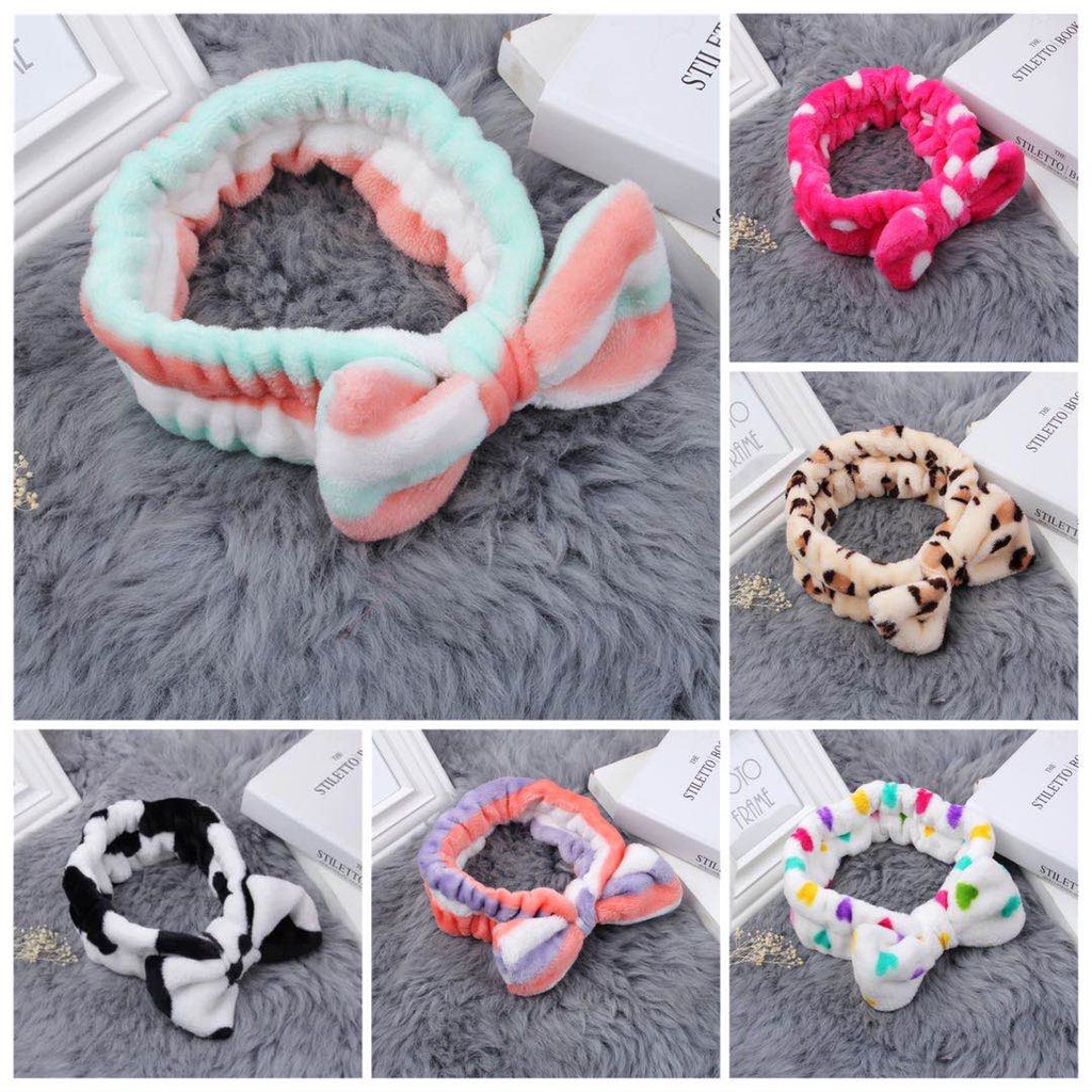 Jual Bando Rambut Fashion Motif Pita Cantik Warna Warni - Bando Mandi ...