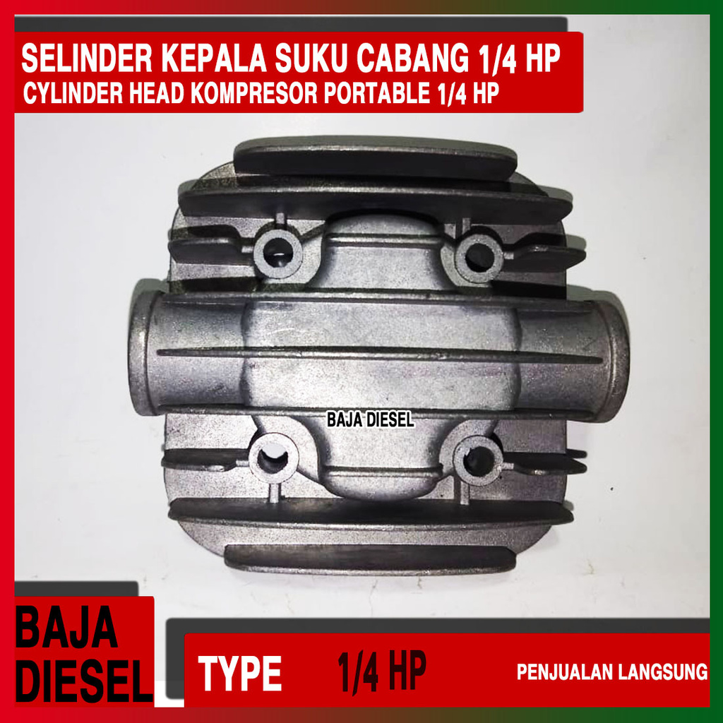 Jual Selinder Kepala Suku Cadang 1/4 hp Cylinder Head Kompresor ...