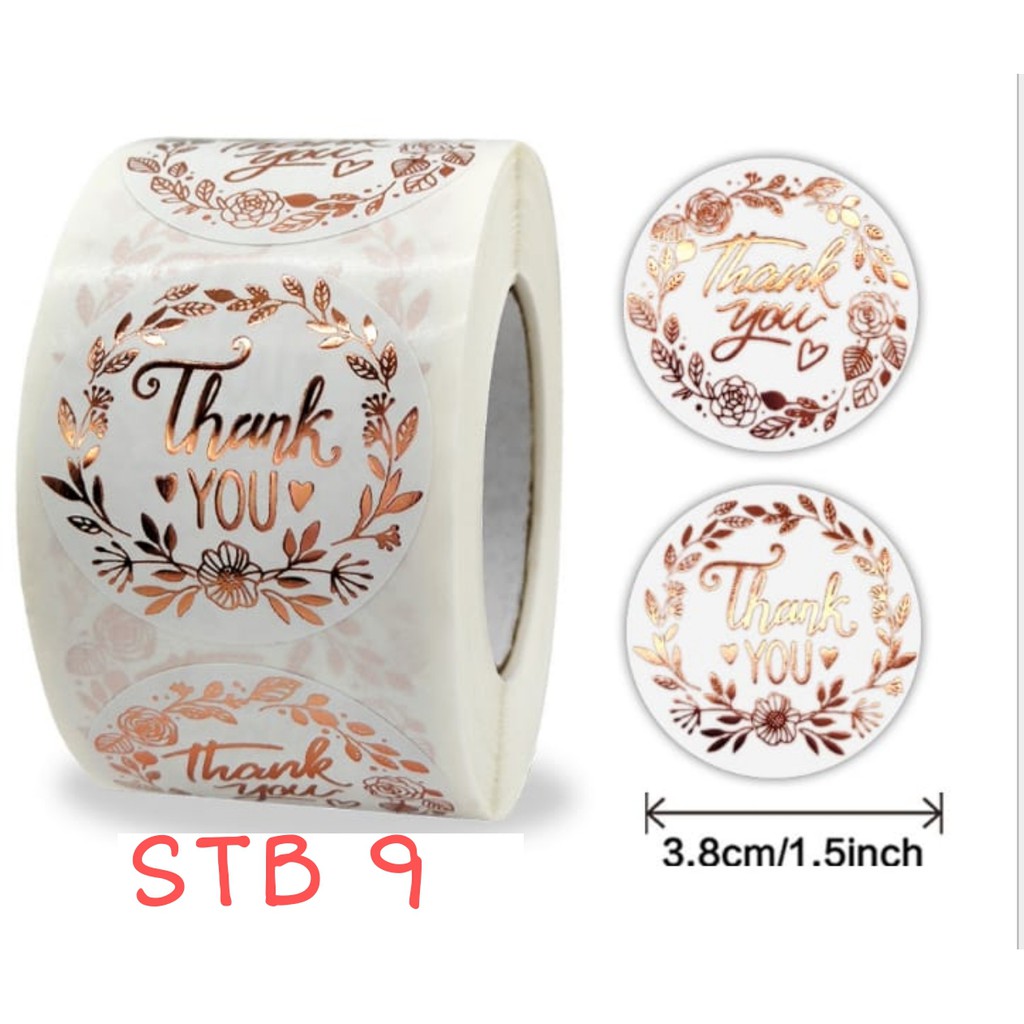 Jual (STB9) Sticker Segel/Stiker Thank You BESAR | Shopee Indonesia