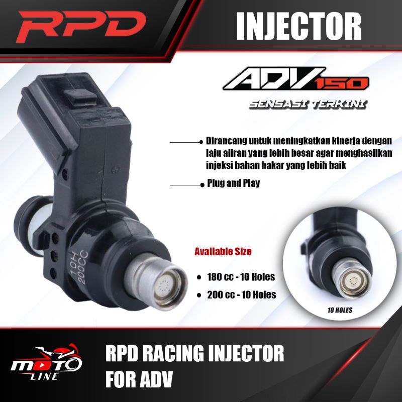 Jual injector adv rpd racing 180cc-10h/200cc-10h | Shopee Indonesia