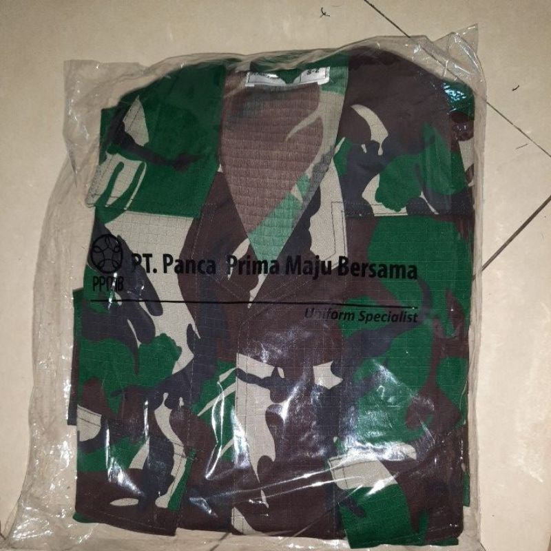 Jual Kemeja Setelan Baju PDL TNI AD PT PANCA PRIMA Dan PDL SRITEX Asli Jatah Pembagian TNI AD ...