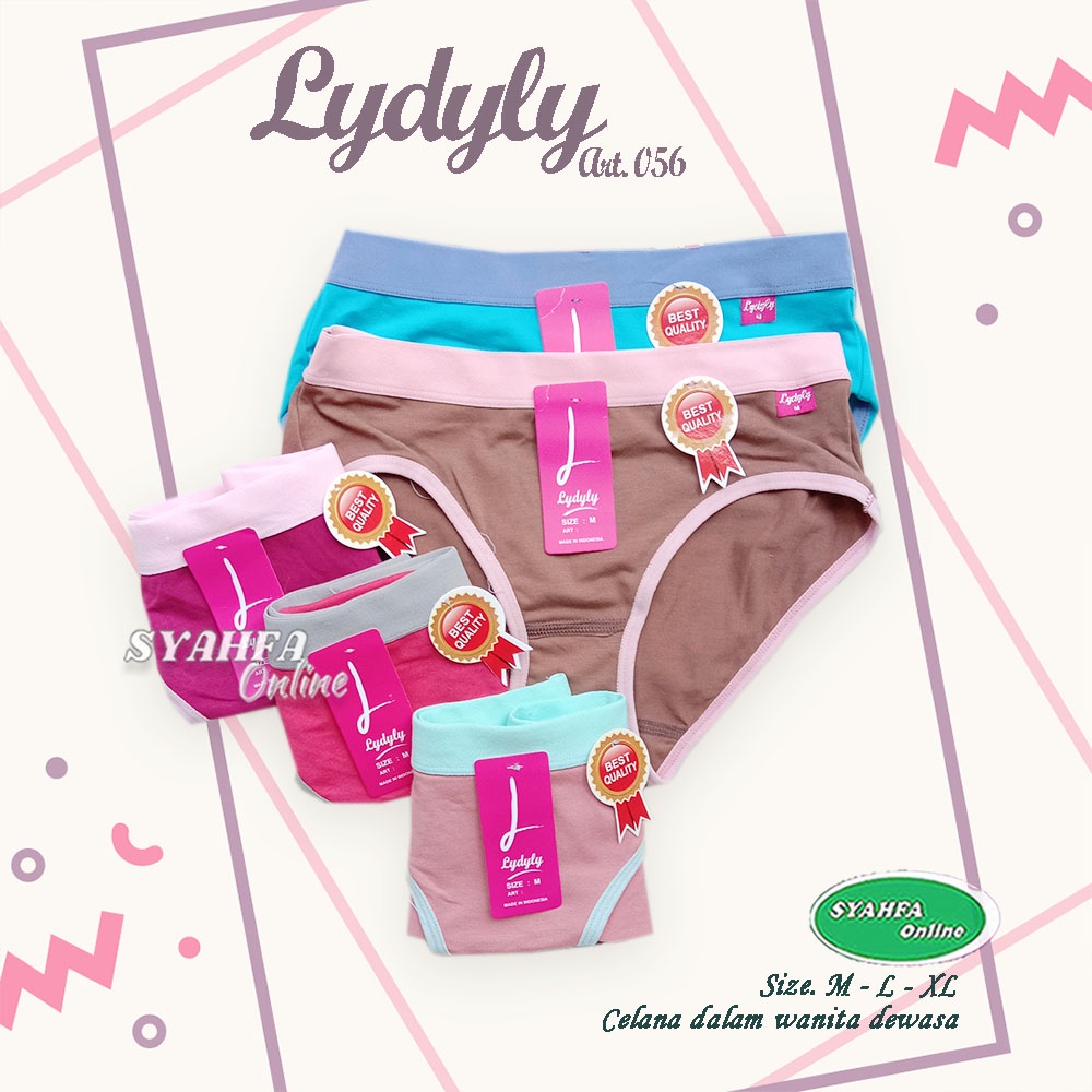 Jual ( 3pc ) CD Lydyly L 056 | Celana Dalam Wanita Basic Midi Super Soft & Comfort - Syahfa ...
