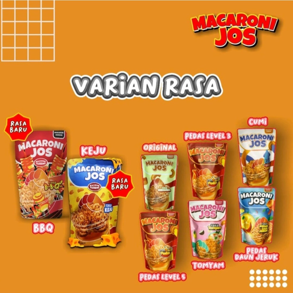 Jual MacJos Macaroni Jos Makaroni Aneka Rasa (100gr) | Shopee Indonesia
