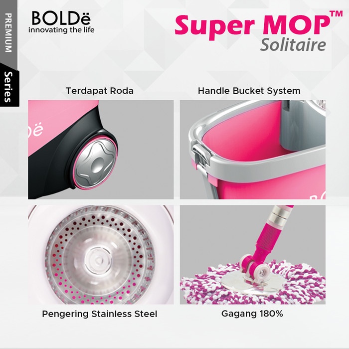 Jual s021zzs Bolde Super Mop Solitaire - Merah Muda Ed0222F | Shopee Indonesia