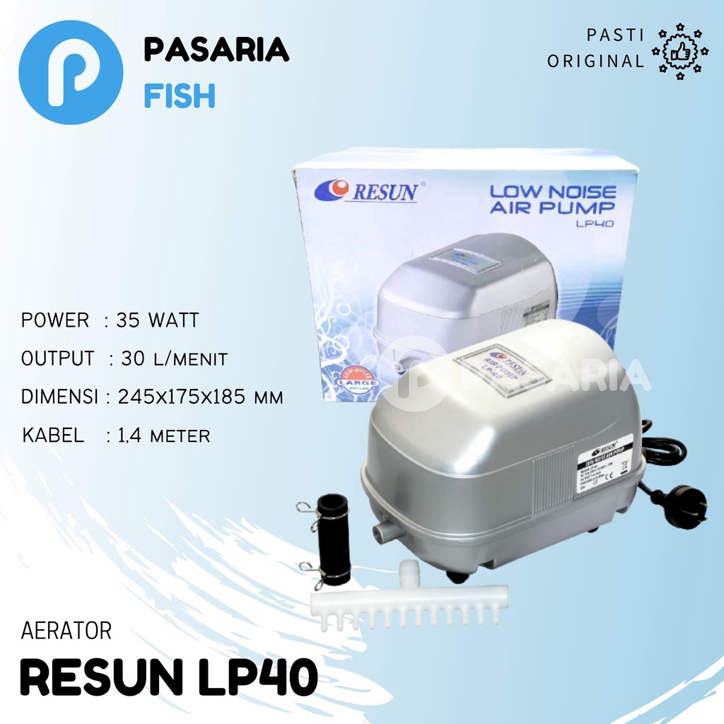 Jual RESUN LP40/LP 40 Aerator 12 Lubang Hi Blow/Airator/Airpump/Pompa ...