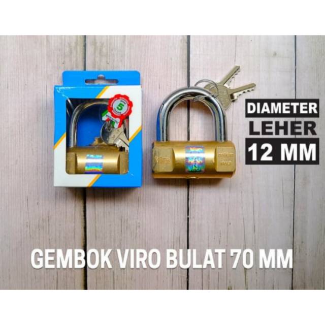 Jual GEMBOK VIRO BULAT 70MM ASLI ITALY GEMBOK BALOK GEMBOK BANTAL VIRO ...