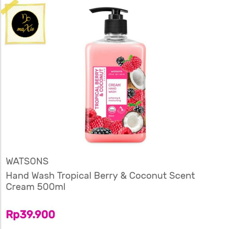 Jual Cream Hand Wash Watsons 500ml | Shopee Indonesia