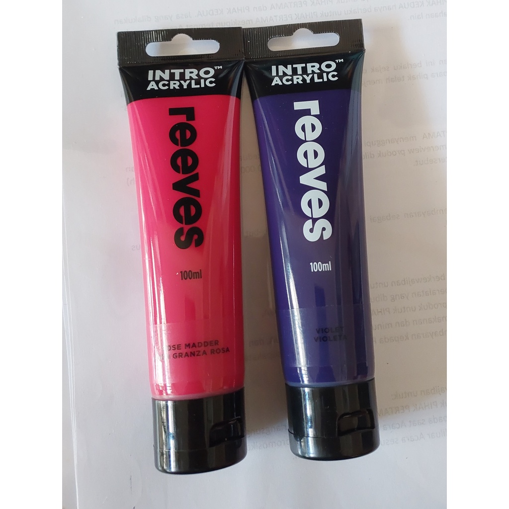Jual Cat Akrilik Reeves Intro Acrylic Paint Color Rose Madder Violet ...
