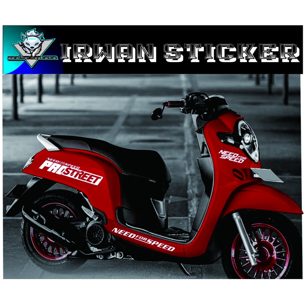 Jual CUTTING STICKER HONDA SCOOPY COSTUM NAMA PROSTREET COD/STRIPING ...
