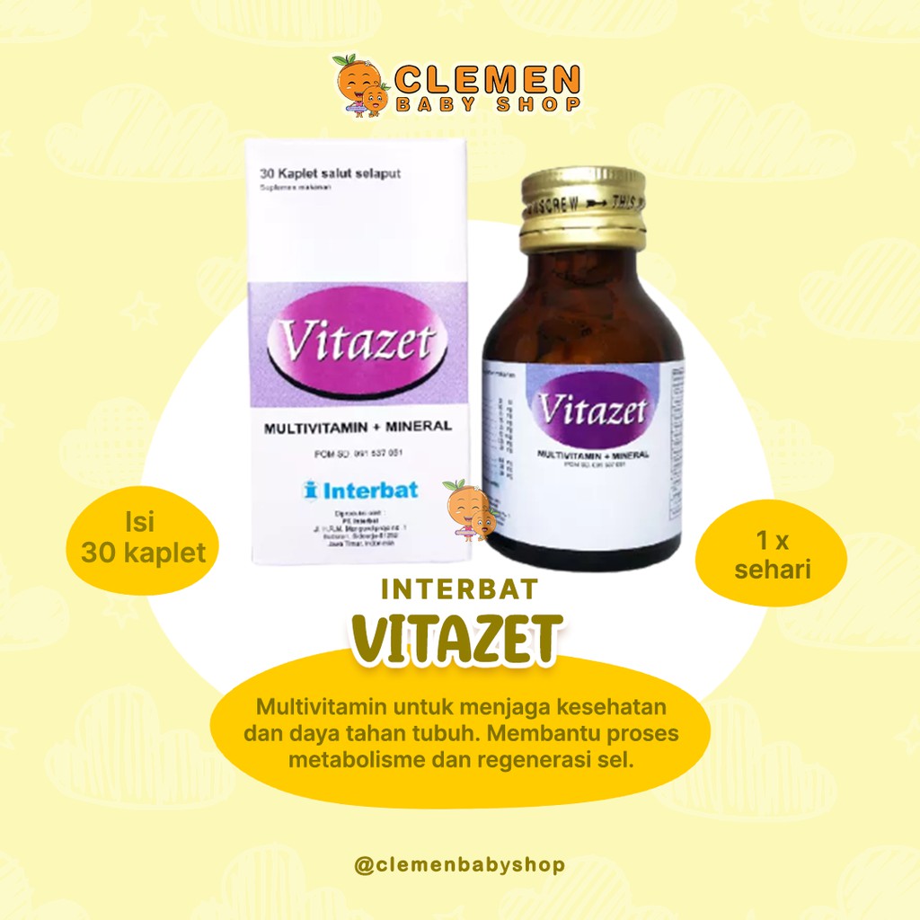Jual Vitazet Multivitamin + Mineral (Isi 30 Tablet) | Shopee Indonesia