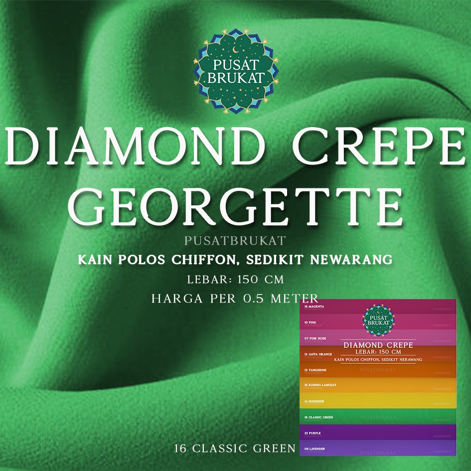 Jual Kain DIAMOND CREPE / DIAMOND GEORGETTE Premium, Lebar: 150cm ...