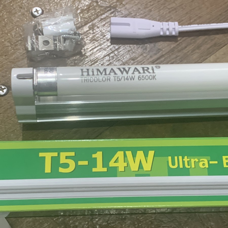 Jual Lampu T5 Himawari 14watt Putih 6500K 220V Set Komplit Siap Pakai SNI | Shopee Indonesia
