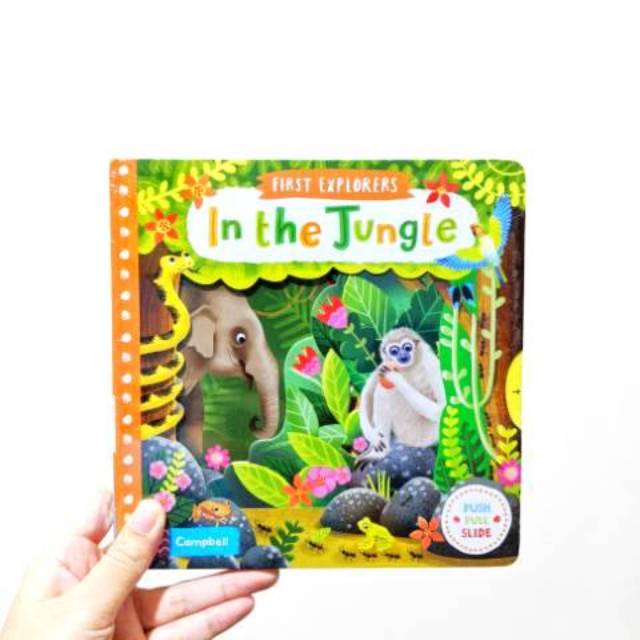 Jual First Explorers - In The Jungle / Push Pull Slide Book | Shopee ...