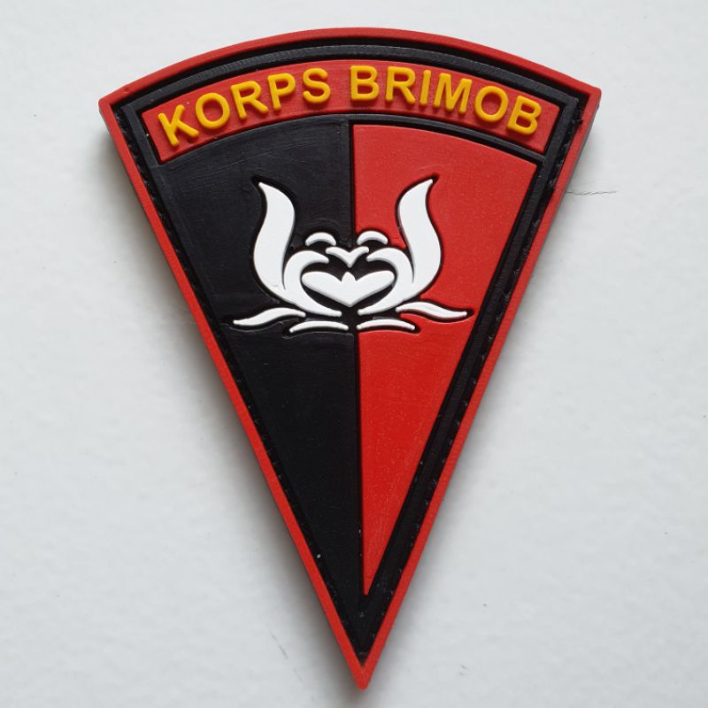 Jual patch rubber korps brimob logo korps brimob logo karet korps ...