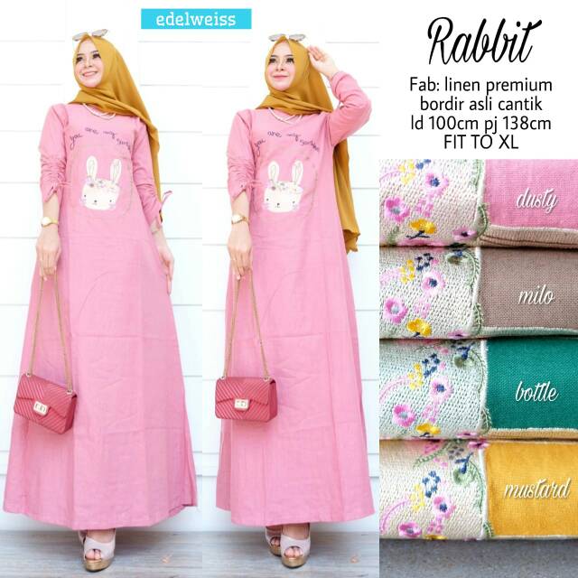 Jual Rabbit Dress By Edelweis | Suplier Hijab Solo| Grosir | Shopee ...