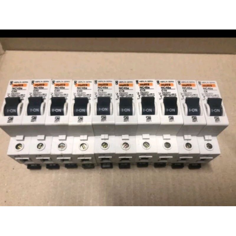 Jual Mcb merlin gerin NC45a 1phase 1p 6a,10a,16a,20a,25a,32a,40a,50a,63a SNI | Shopee Indonesia