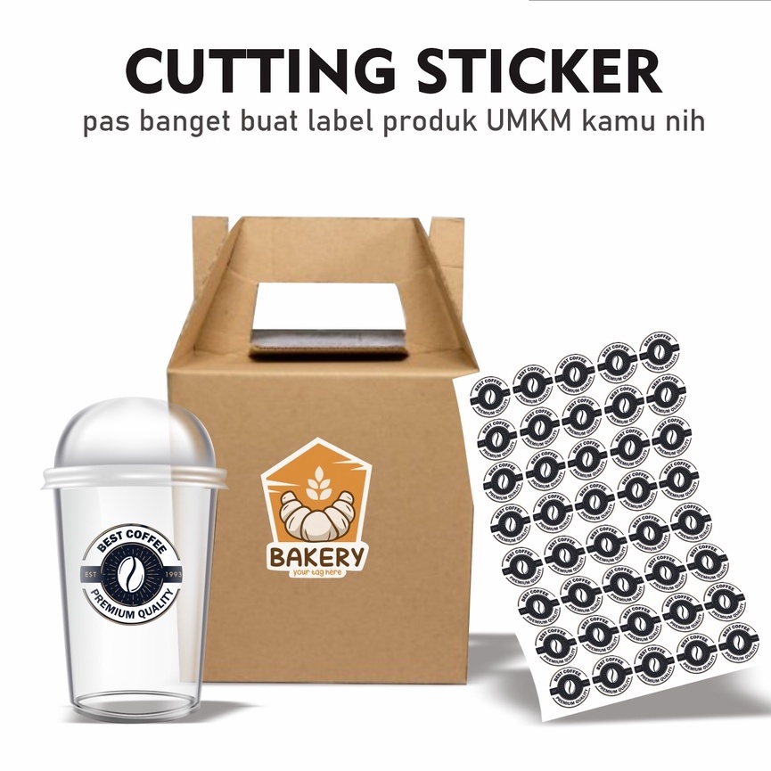 Jual Pre Order Sticker Label Produk Cetak Stiker UMKM Chromo A3 Kiss ...
