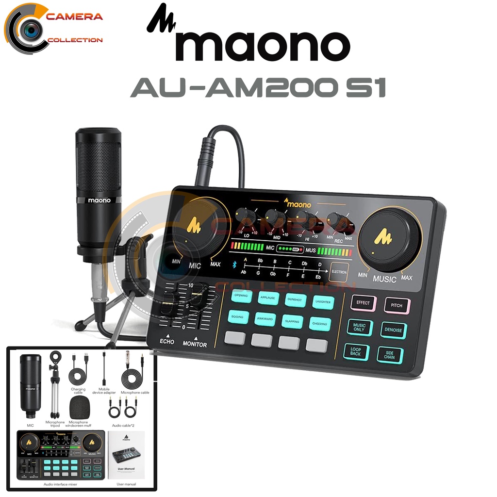 Jual Maono AU-AM200 S1 All In One Podcast (Sound Card + Condenser Mic ...